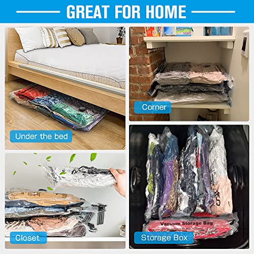 Vacuum Storage Bags 12-Pack (3 Jumbo, 3 Large, 3 Medium, 3 Small) Vacuum Sealer Bags for Bedding, Compression Space Bags for Comforters & Blankets, Space Saver Bags Clothing Storage Premium Thickerā¦
