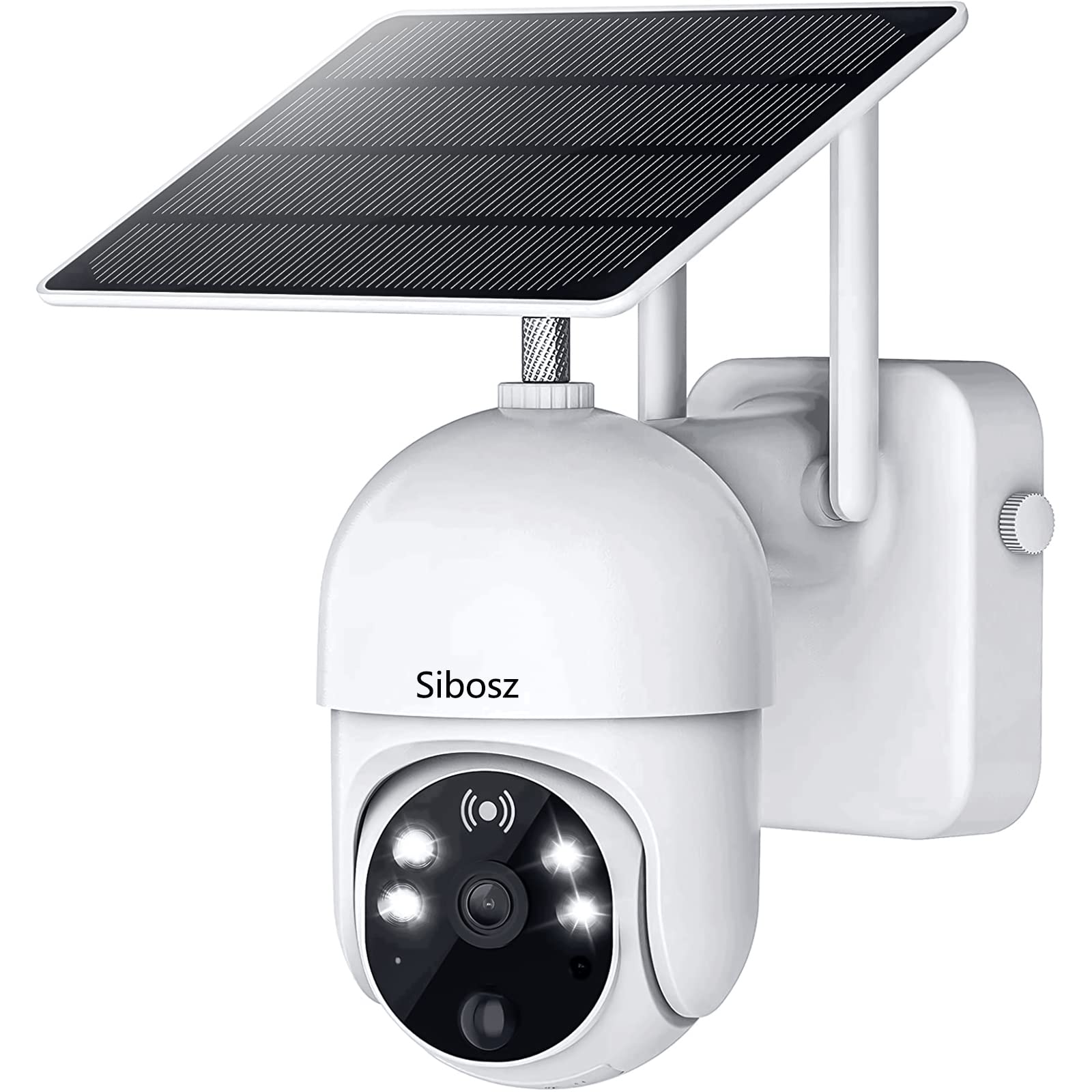Sibosz Wireless Security Cameras, Solar Powered Surveillance PTZ Camera Outdoor 2.4GHz WiFi with 1080p HD 360° View Two-Way Audio PIR Motion Detection Night Vision SD Card/Cloud Storage