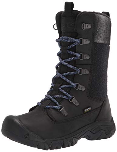 KEEN Women's Greta Tall Boot Wp Snow, Black/Black, 8