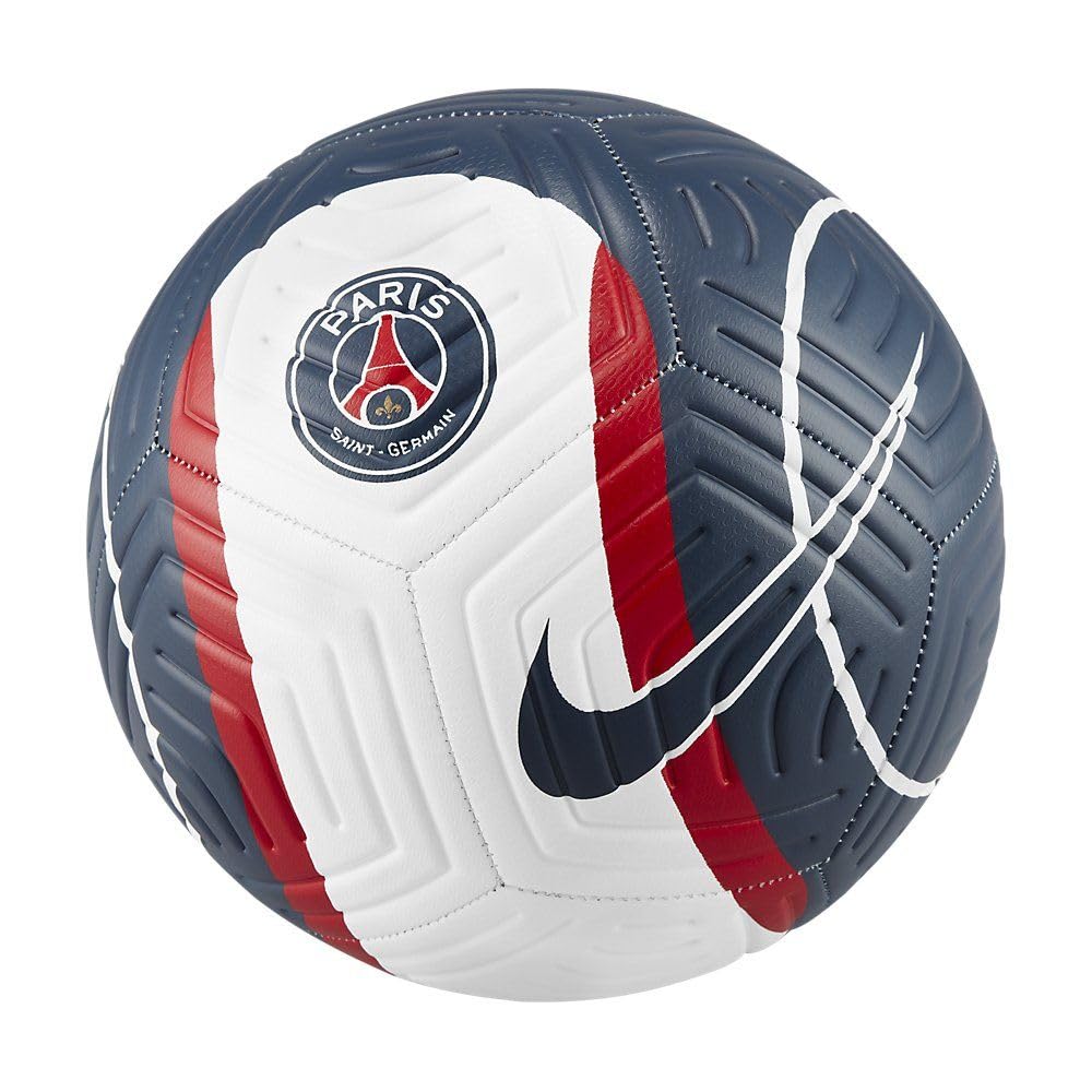 NIKE DJ9960-410 Unisex Football Paris Saint-Germain Strike Midnight Navy/White/Midnight Navy Size 5