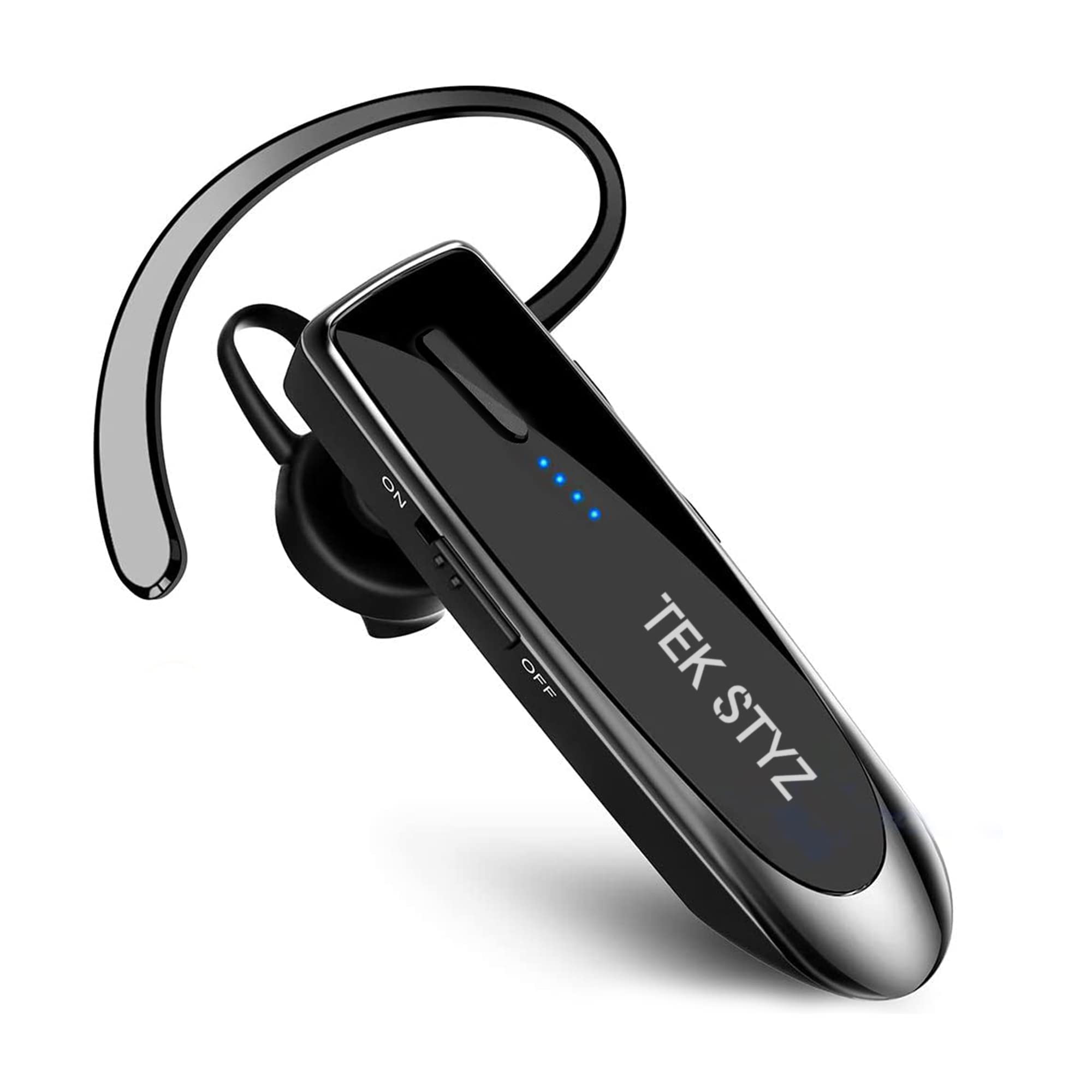 TEK STYZ Headset Compatible with Samsung Galaxy S21/Ultra/Plus/S21+ 5G Smartphone in Ear Bluetooth 5.0 Wireless Earpiece, IPX3 Waterproof, 24h Dual Microphones, Noise Reduction (Black/Silver)
