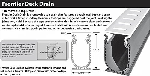 Stegmeier Frontier Deck Drain - White (5 ft. Sections) Total: 40 ft. per Carton