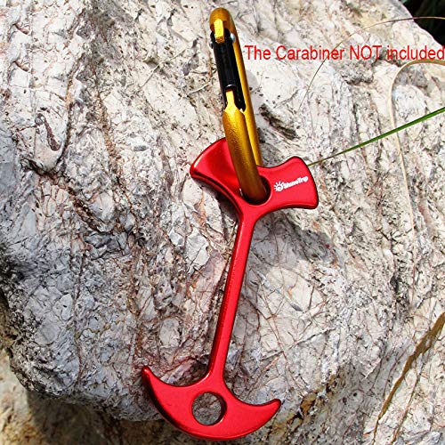 Keep Outdoor 10 Packs Aluminum Camping Tent Stakes Anchors Fishbone Shape for Plank Road Gallery Road or Timber Deck