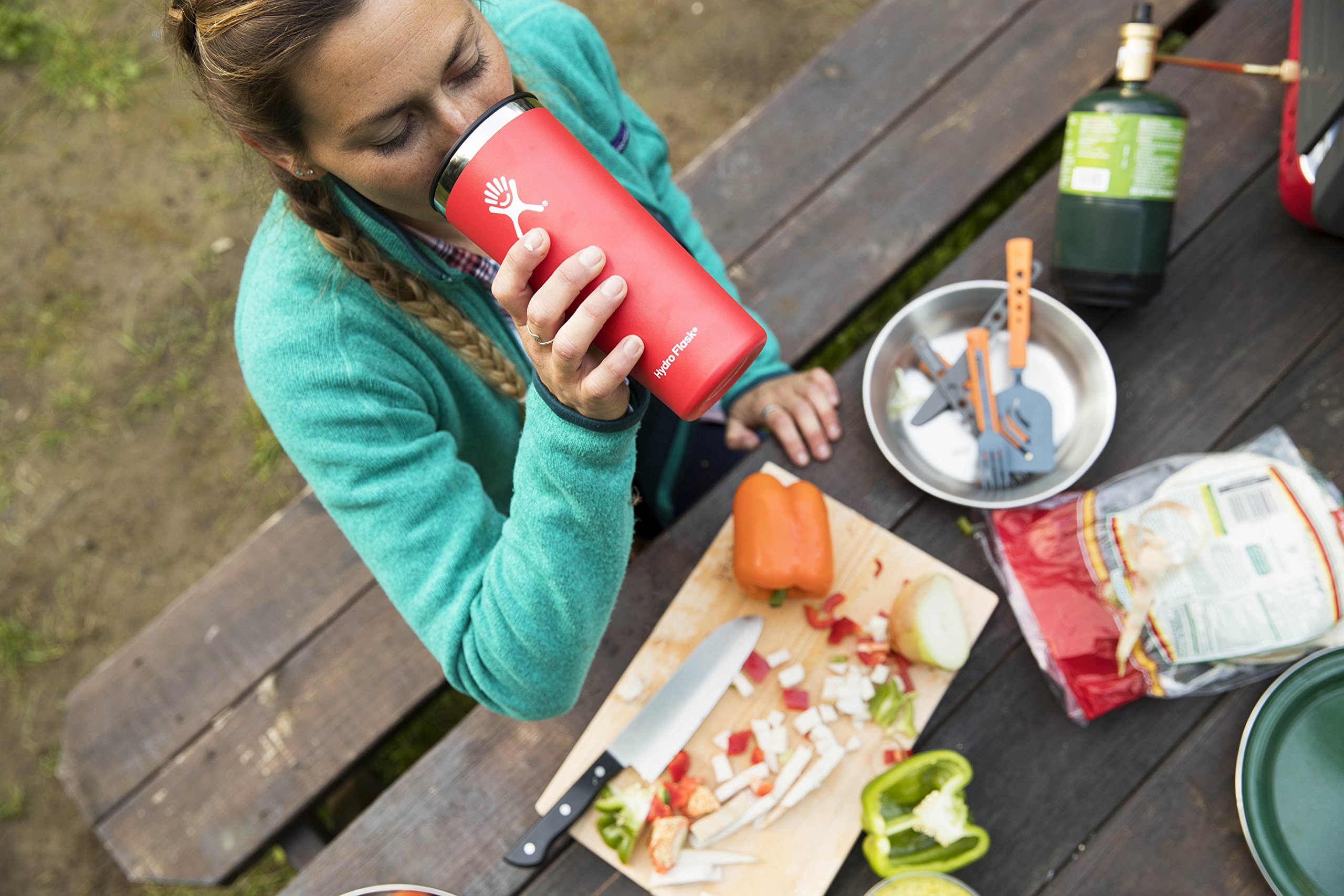 Hydro Flask 32 oz Tumbler Cup | Stainless Steel & Vacuum Insulated | Press-In Lid | Raspberry