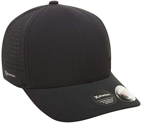 Hurley Men's Caps - Phantom Ripstop Curved Bill Baseball Hats for Men (S-XL), Size Large-X-Large, Black/Black