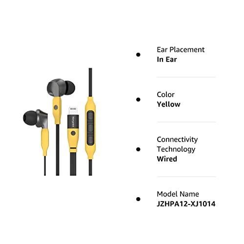 iPhone Headphones Wired with Lightning Connector, Wired Earbuds for iPhone,Apple MFi Certified Earphones with Microphone & Volume Control,Compatible for iPhone 14/13/12/11/Pro Max/XR/XS/X/8/7/SE