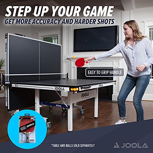 JOOLA Champ Table Tennis Paddle - Recreational Ping Pong Racket for Intermediate Players - More Speed & Control-Ping Pong Paddle with Flared Ergonomic Handle-Table Tennis Equipment for Adults & Kids