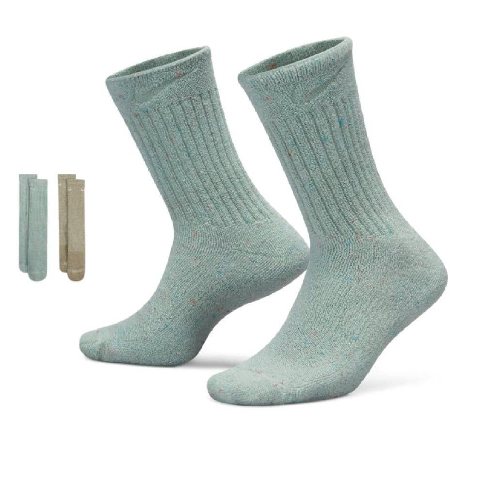 Nike Men`s Everyday Plus Cushioned Training Crew Socks 2 Pairs (Multi(DM7086-905)/G, Large)