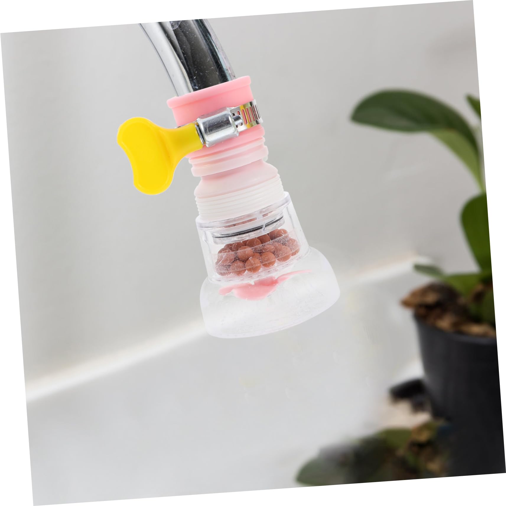HOMSFOU 3pcs faucet filter strainer water saving aerator adapter for kitchen sink clean faucet purifier kitchen faucet extension water saving tap soft rubber Nozzle household rotatable