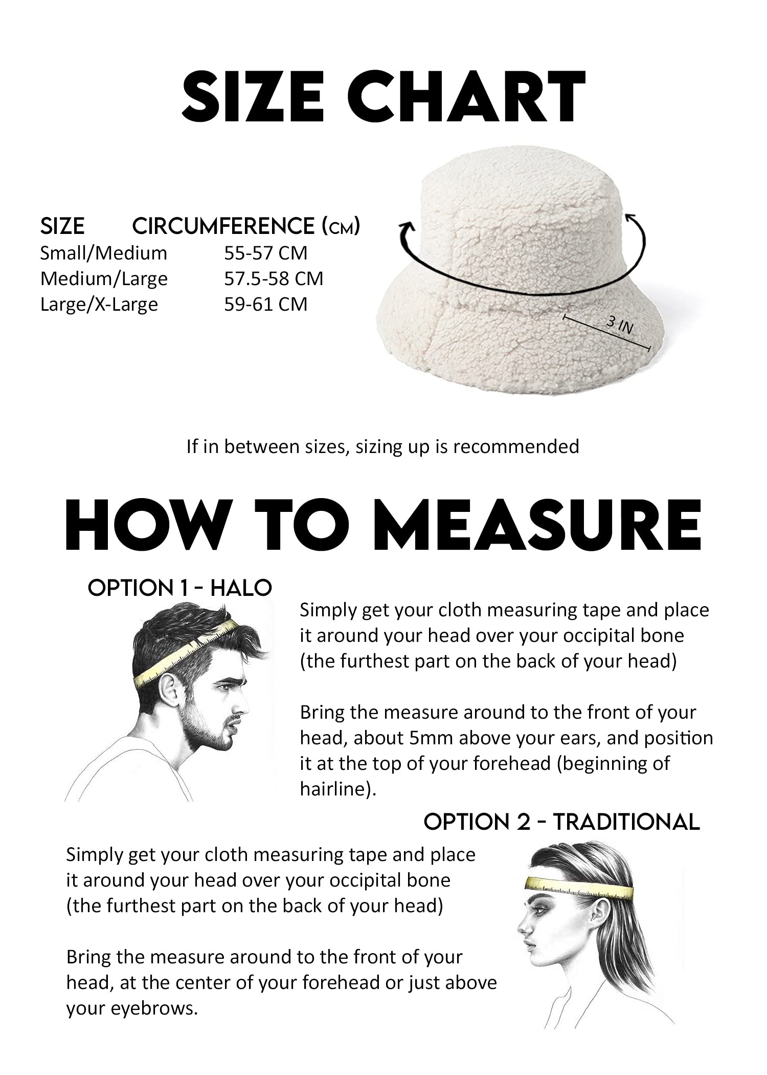 Lack of Color Women's Teddy Bucket Hat (Ivory, Medium/Large)