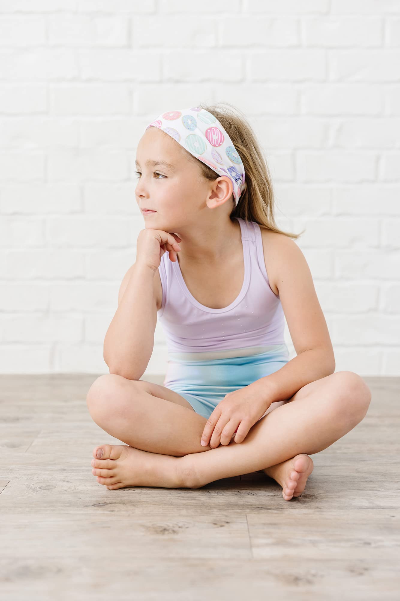 Maven Thread Kids and Teens 3" Wide No-Slip, Sweat-Wicking Headband for Exercise and Yoga, 2-Pack, Doughnuts and Sprinkles (Sugar-Kids)