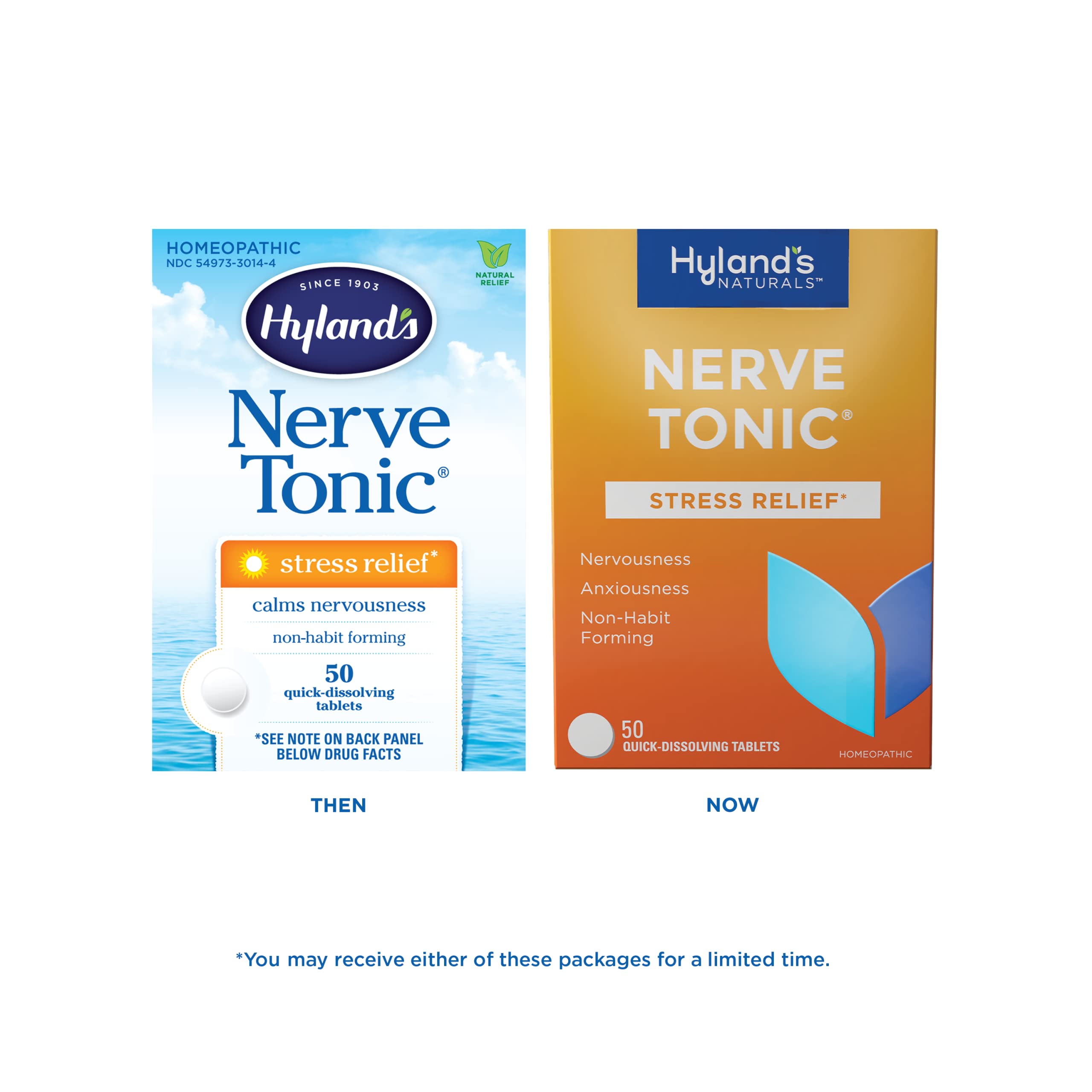 Hyland’s Nerve Tonic Stress Relief Tablets, Natural Relief of Stress, 500 Count