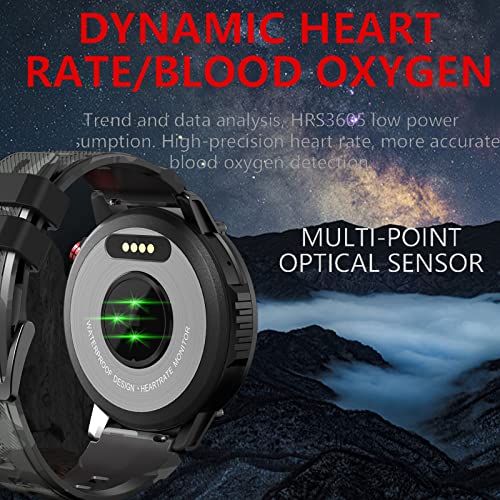 RollsTimi Men's Smartwatch 1.6" HD Touchscreen with Bluetooth Calling Fitness Tracker Heart Rate Pedometer Watch 24 Sport Modes, 3ATM Outdoor Waterproof Watch Android iOS