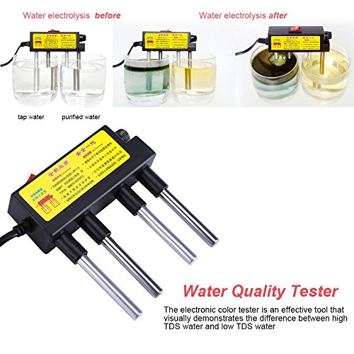 RANNYY Water Quality Tester Set,Electrolyzer Quick Water Quality Testing Electrolysis Iron Bars + Digital TDS Tester Meter