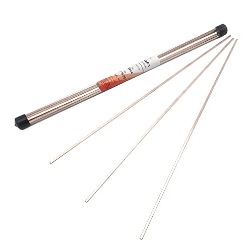 Silver Brazing Rod 15% BCuP-5 20 Flat Bar Welding Silver Nitrate Sticks JAgP-15 Silver Phos Soldering Rods 0.050"x1/8"x14" for Air-conditioners, Refrigerators and Freezers