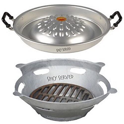 Thai-korean Table Top Charcoal Barbecue BBQ Grill Set 12" (30cm)