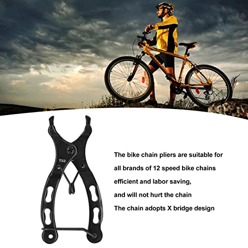 QSTNXB Bike Link Plier, 12 Speed Bike Quick Link Remover Removal Tool, Double X Bridge Design Master Link Pliers Tool, for Road and Mountain Bikes, Wrench Tool