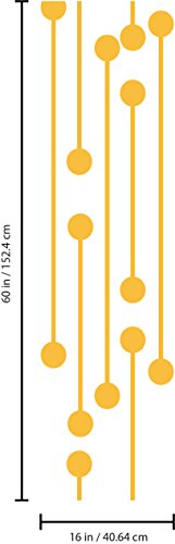 Vinyl Wall Art Decal - Geometric Digital Circuit - 60" x 16" - Trendy Modern Decor for Home Living Room Bedroom Office Workplace Peel Off Vinyl Sticker Decals (60" x 16"; Yellow)