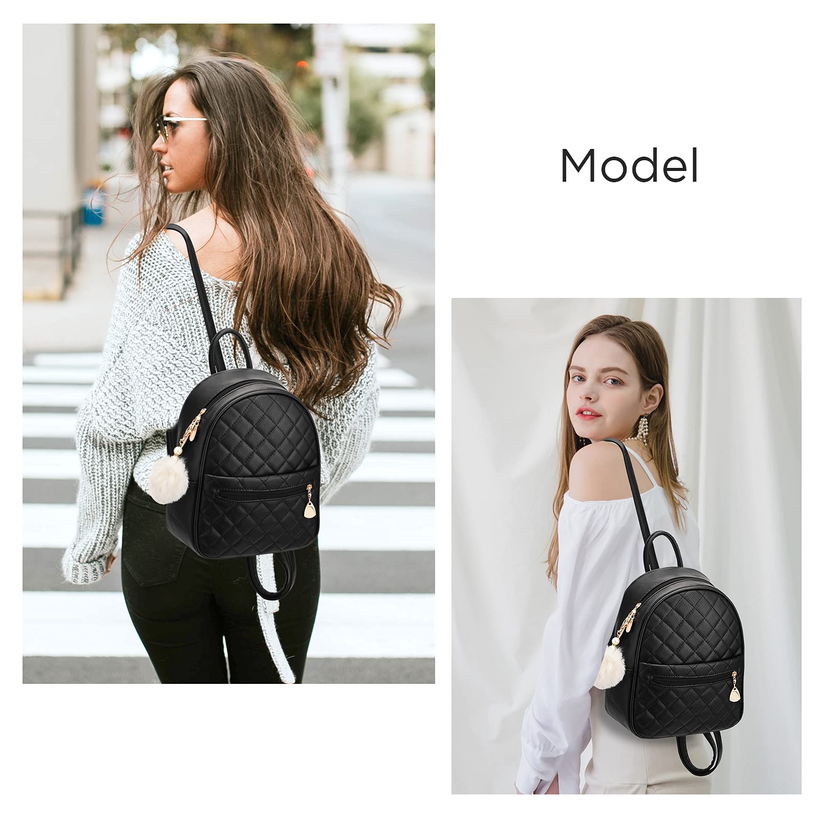 Mini Backpack for Women Small Size Teen Girls Backpacks Purses Leather Shoulder Bag Schoolbag Light Blue