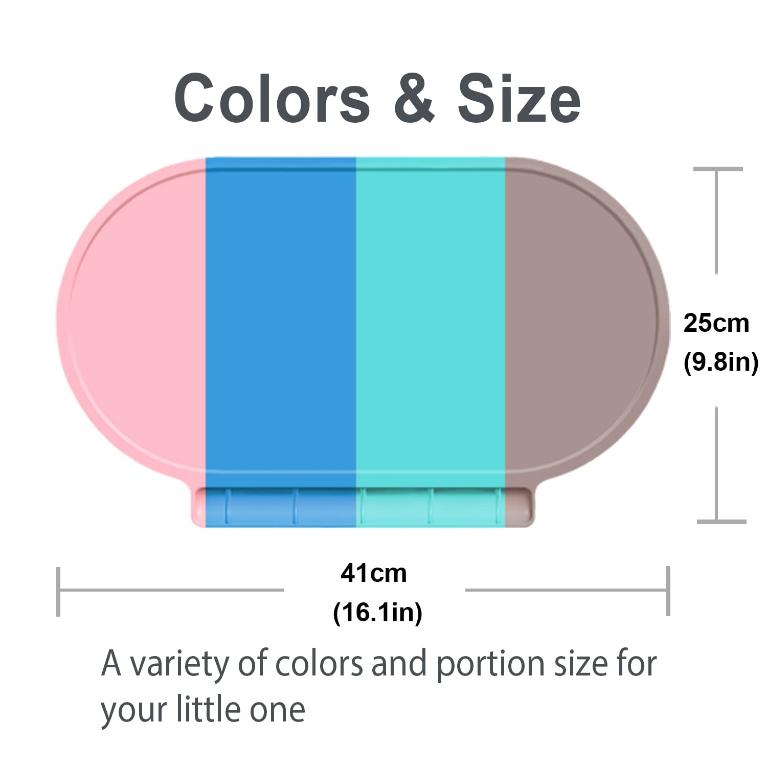 Silicone Kids Placemats, Food Catching Placemats for Kids Baby Toddler, Reusable Table Mats for Dining Table, 2Set, Dark Blue/Gray