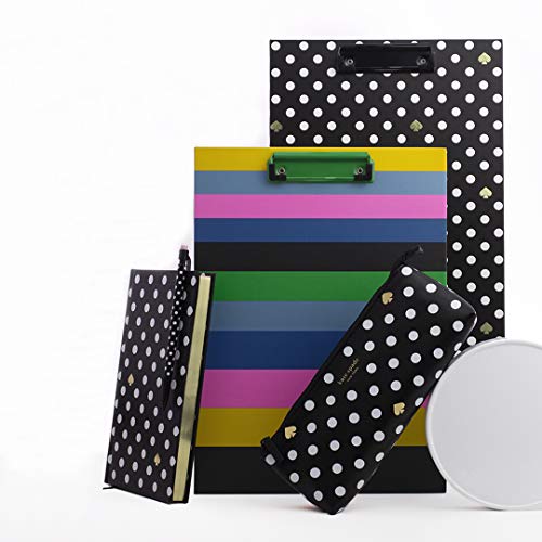 Kate Spade New York, Black and White Journal Notebook, 8.25" x 5.25" Hardcover Journal With 200 Lined Pages, Polka Dots