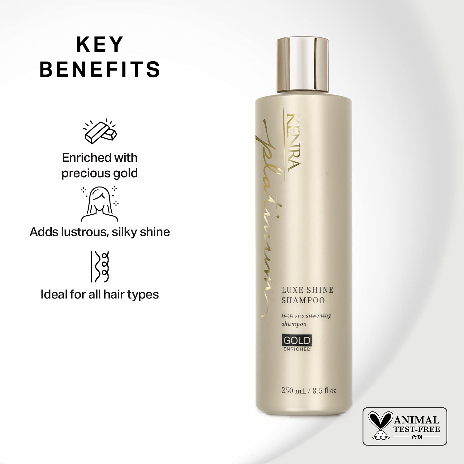 Kenra Platinum Luxe Shine Shampoo/Conditioner | Gold Enriched | Transforms Dull And Lifeless Strands To Glamorous And Full-Bodied Hair | All Hair Types | 31.5 fl. Oz (Set)