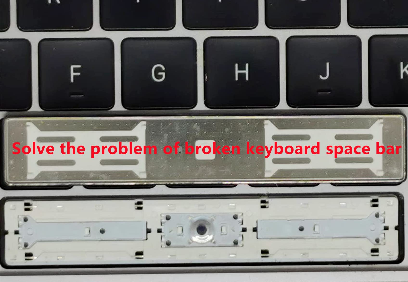 Replacement Spacebar Key Cap and Hinge and Base Gasket Compatible with MacBook Pro Retina 13" / 15" Model A1706 A1707 A1708 2016-2017 12" Model A1534 2017 Year Keyboard Space Bar Key Cap