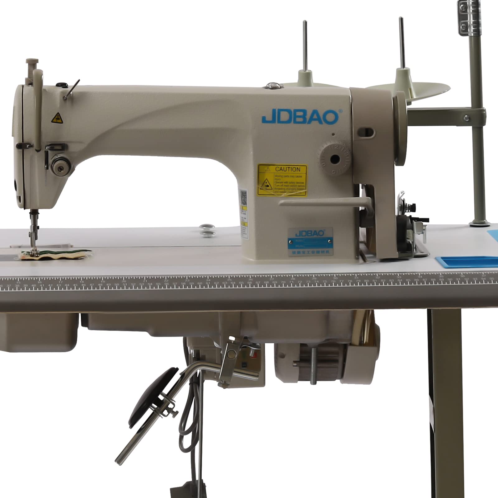 Industrial Sewing Machine Heavy Duty Sewing Machines with Motor & Graduated Table Stand Stitch Distance Speed Adjustable Commercial Grade Sewing Machine Whole Set