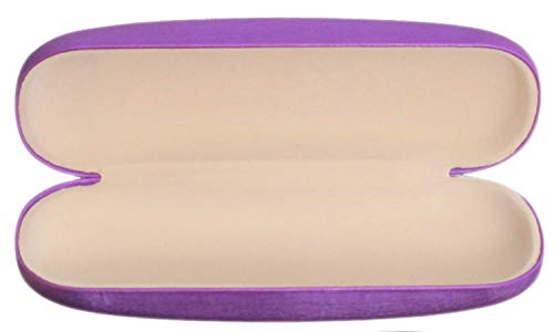 LLK SEVEN DREAMS INC Eye Glasses Case Hard Case Clam Shell Eyeglass Case With Soft Inner Lining Great As An Eye Glass Carry Case 52052 (Purple)