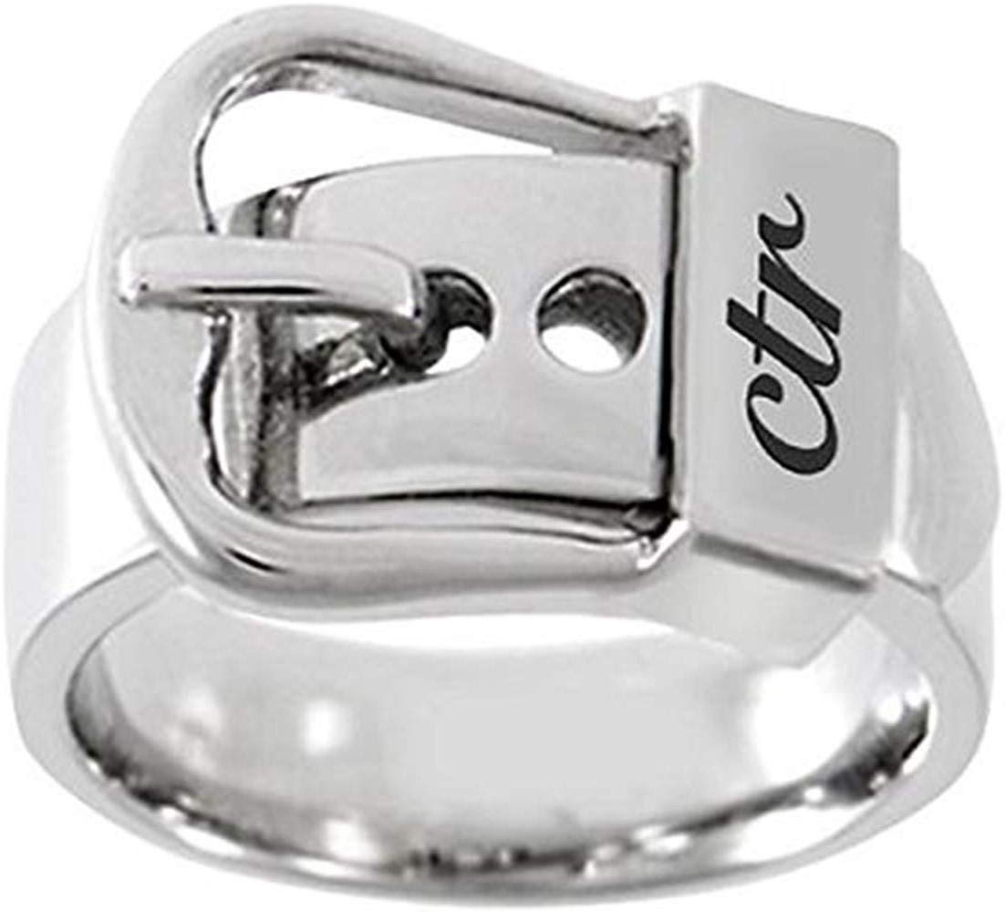 J150 Size 8 Stainless Steel Buckle Ring Mormon One Moment In Time LDS CTR