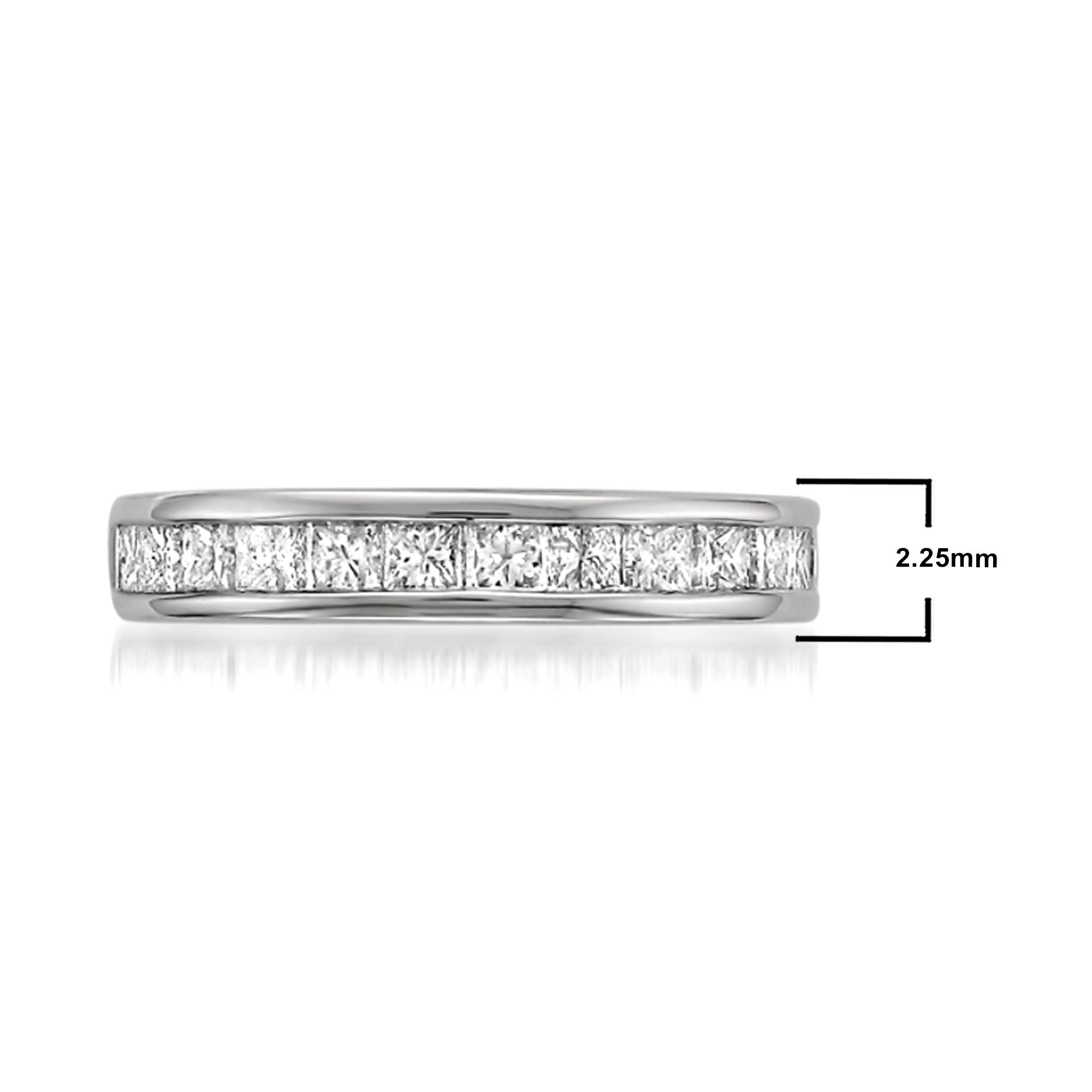 La4ve Diamonds 3/4 cttw, 14k White Gold Princess-Cut Diamond Bridal Wedding Band Ring (3/4 cttw, I-J, I2-I3), Size 5