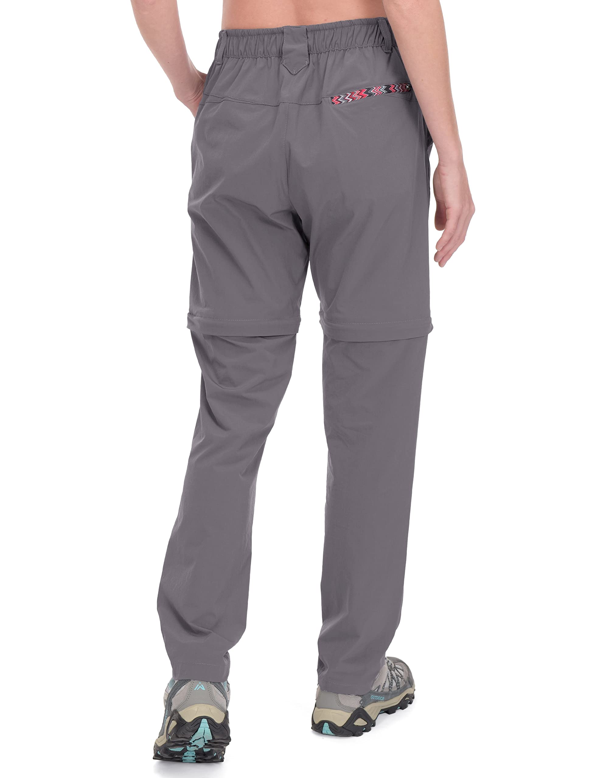 Little Donkey Andy Women's Hiking Pants Lightweight Convertible Zip-Off Pants Quick Dry UPF 50 Steel Gray Size 2XL