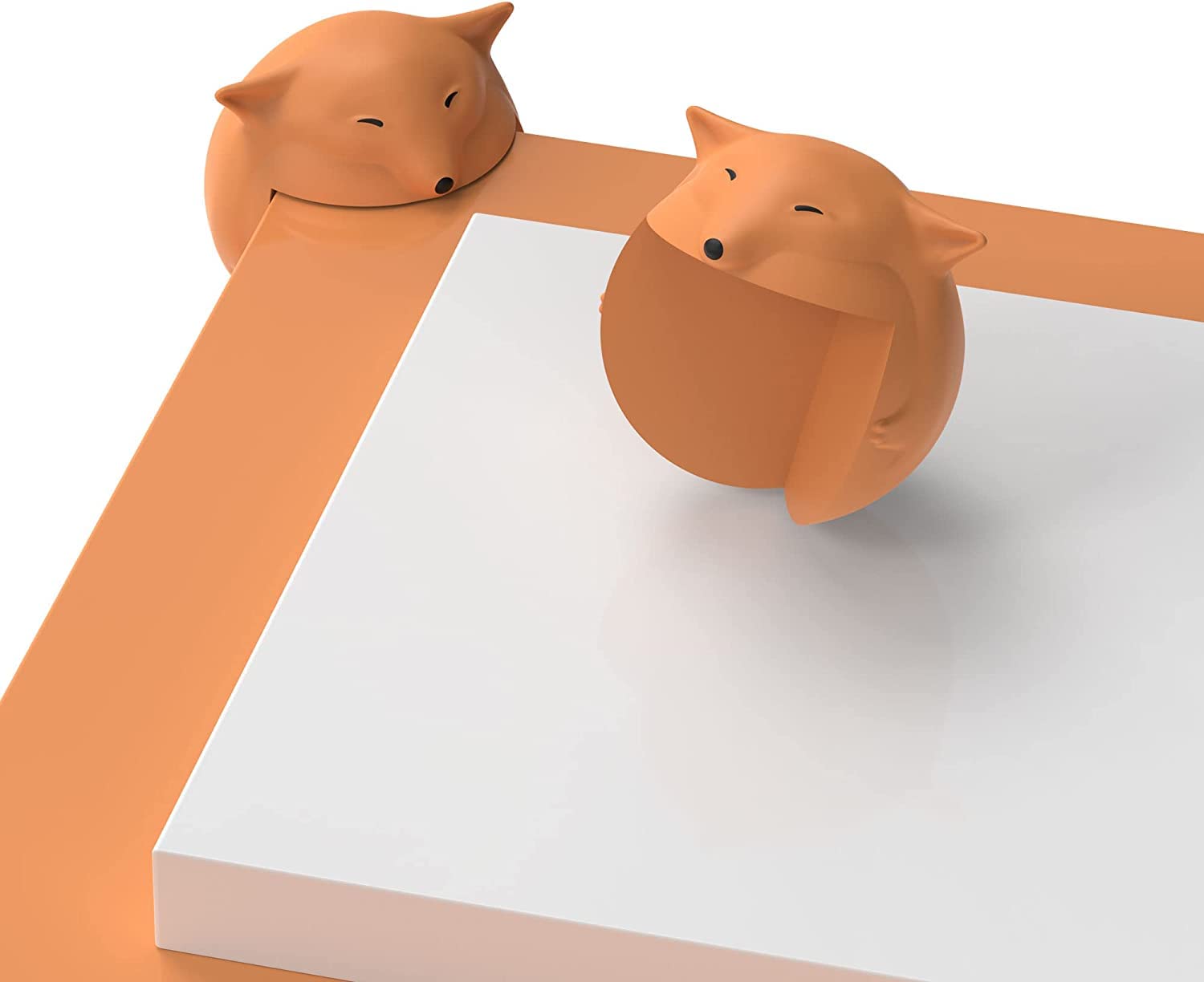 Quark Foxii Table Corner Protectors for Baby - Thick, Impact-Resistant Silicone - Cute Baby Proofing Corner Bumpers for Furniture - Easy to Remove with 3M Adhesive - 4 x Baby Proof Table Corner Guards