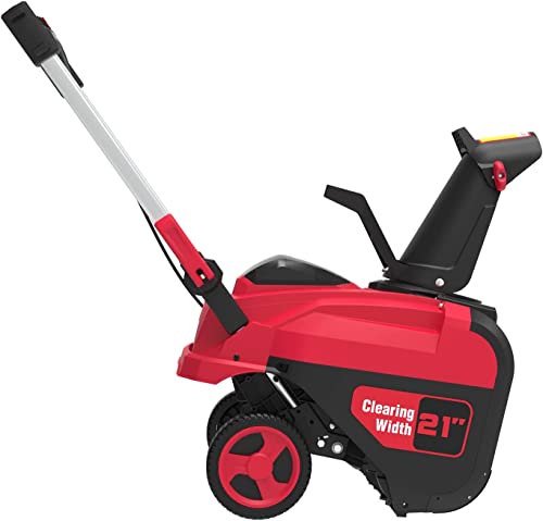 Snow Blower - 80V 6.0Ah Battery Powered Snow Blower, 21'' Electric Snow Thrower, Cordless Snow throwers