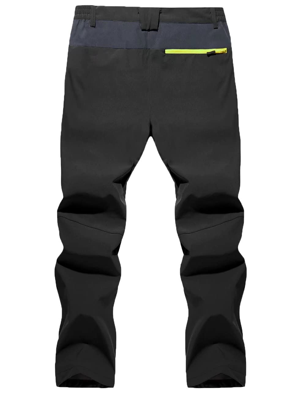 MAGCOMSEN Hiking Pants Mens Spring Pants for Men Waterproof Pants Camping Pants Mens Work Pants with Zipper Pockets Lightweight Pants for Men Black