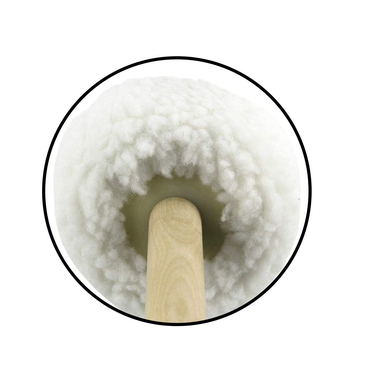 IKN 1pcs Gong Mallet Small Head 5545-Wood Core,Wool