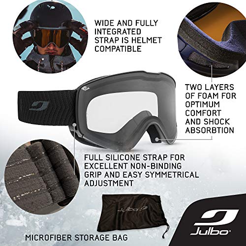 Julbo Alpha Snow Goggles, Black Frame - Spectron 0 Clear Lens