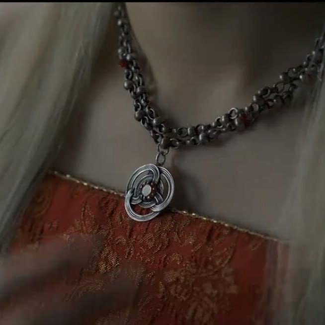 Princess Rhaenyra Targaryen Ruby Necklace House Dragon Replica Pendant Necklace Cosplay Jewelry…