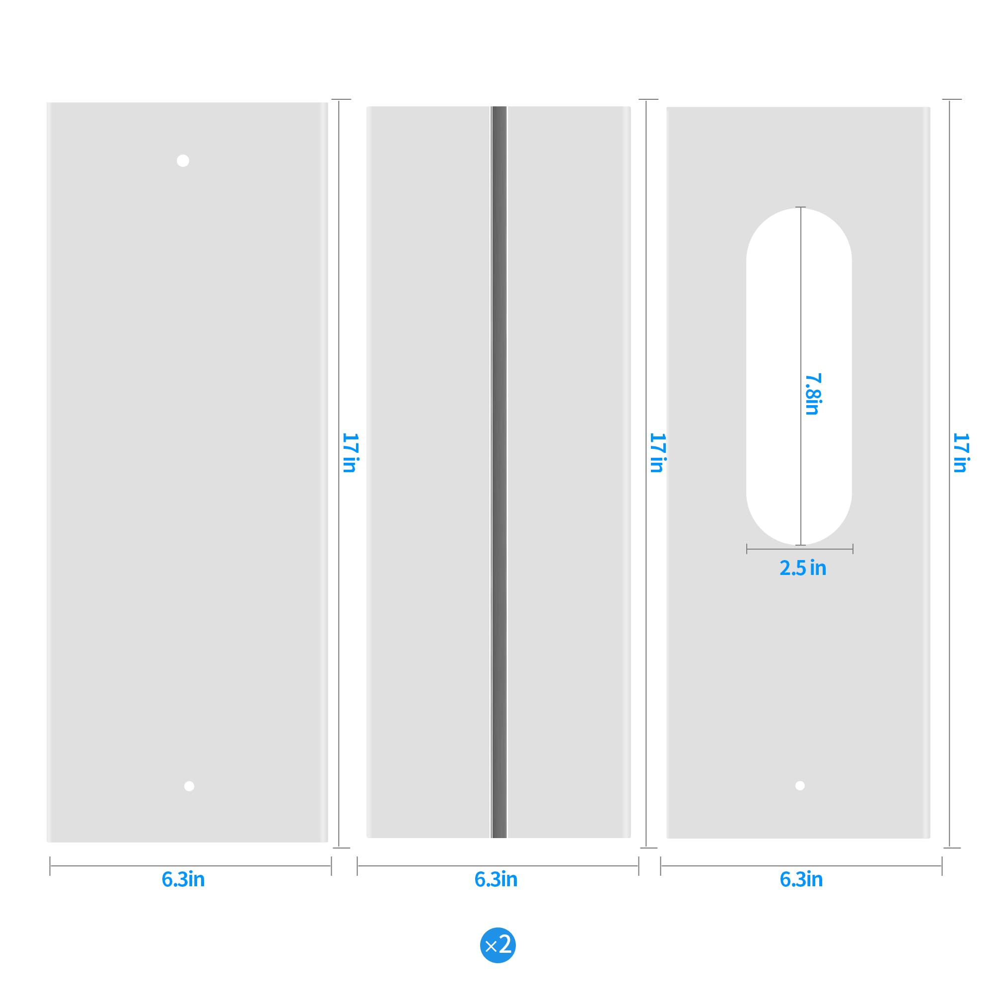 Portable AC Window Vent Kit - Complete Air Conditioner Window Kit for Sliding Window AC Window Seal for Anti-Clockwise Thread 5.9β AC Exhaust Hose