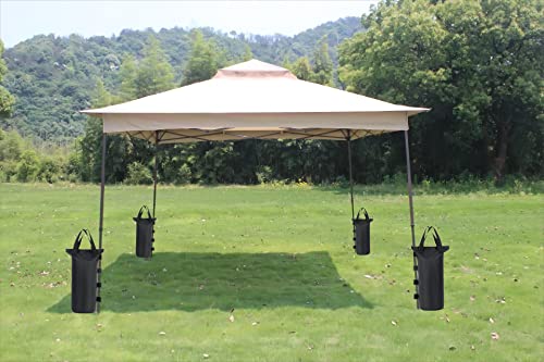 JSJHE canopy tent weight bag for pop up canopy Heavy Duty Sandbag for Backyard,Outdoor Patio,Sports (6pcs-round, black)