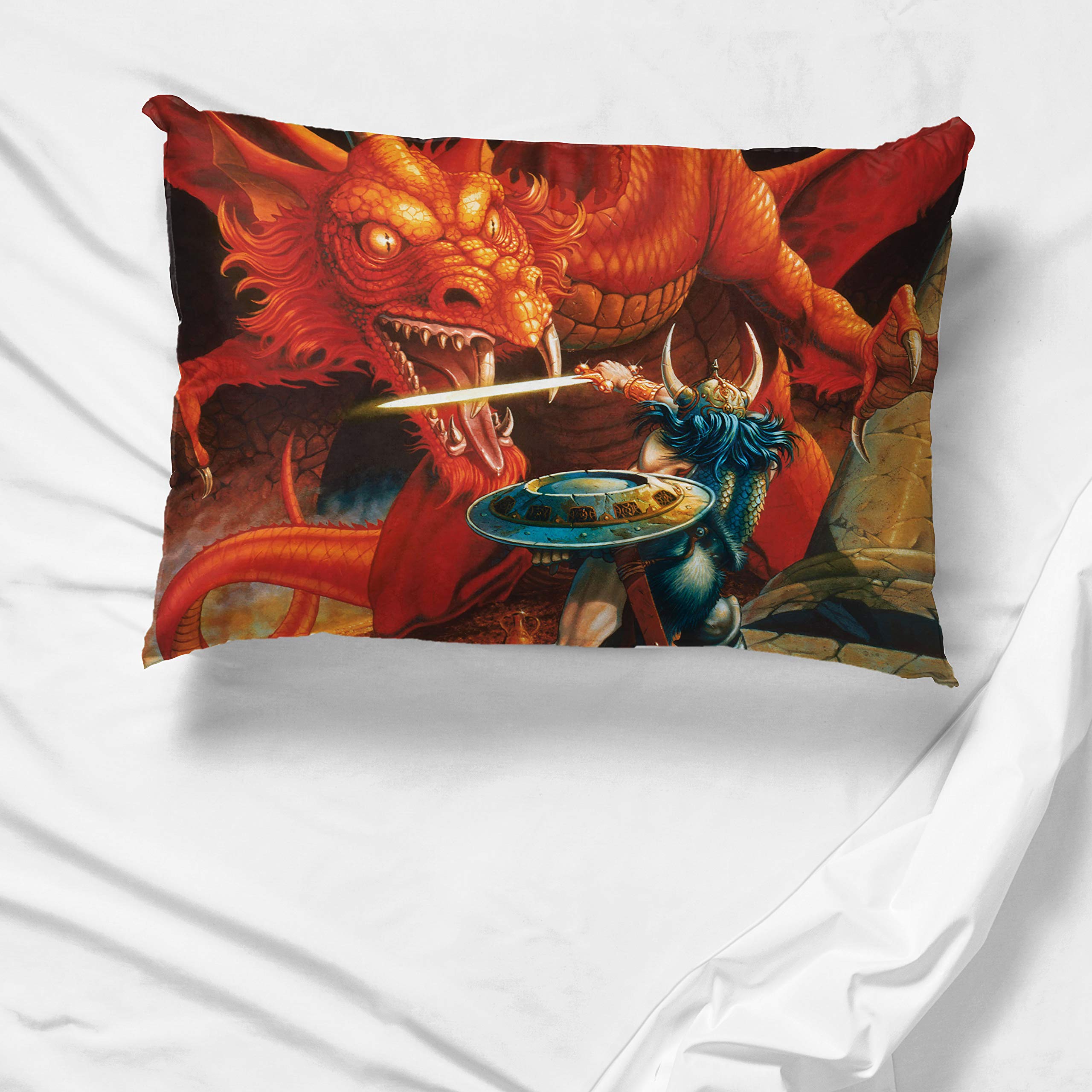 Jay Franco Dungeons & Dragons Red Box 1 Single Reversible Pillowcase - Super Soft Bedding (Official Dungeons & Dragons Product)