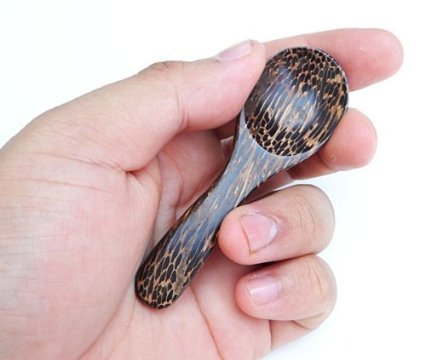 Lot of 10 Pcs. X 3.0" Palm Wood Small Spoons Sugar Seasoning Salt Spoons