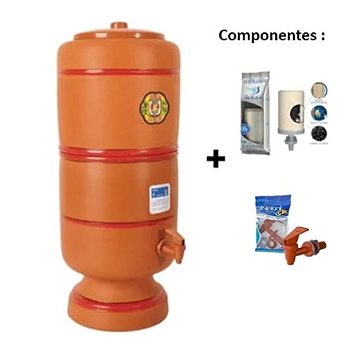 Stéfani São João Brazilian Clay Water Filter (4 L - 1 gal), Brown(22.205-4)