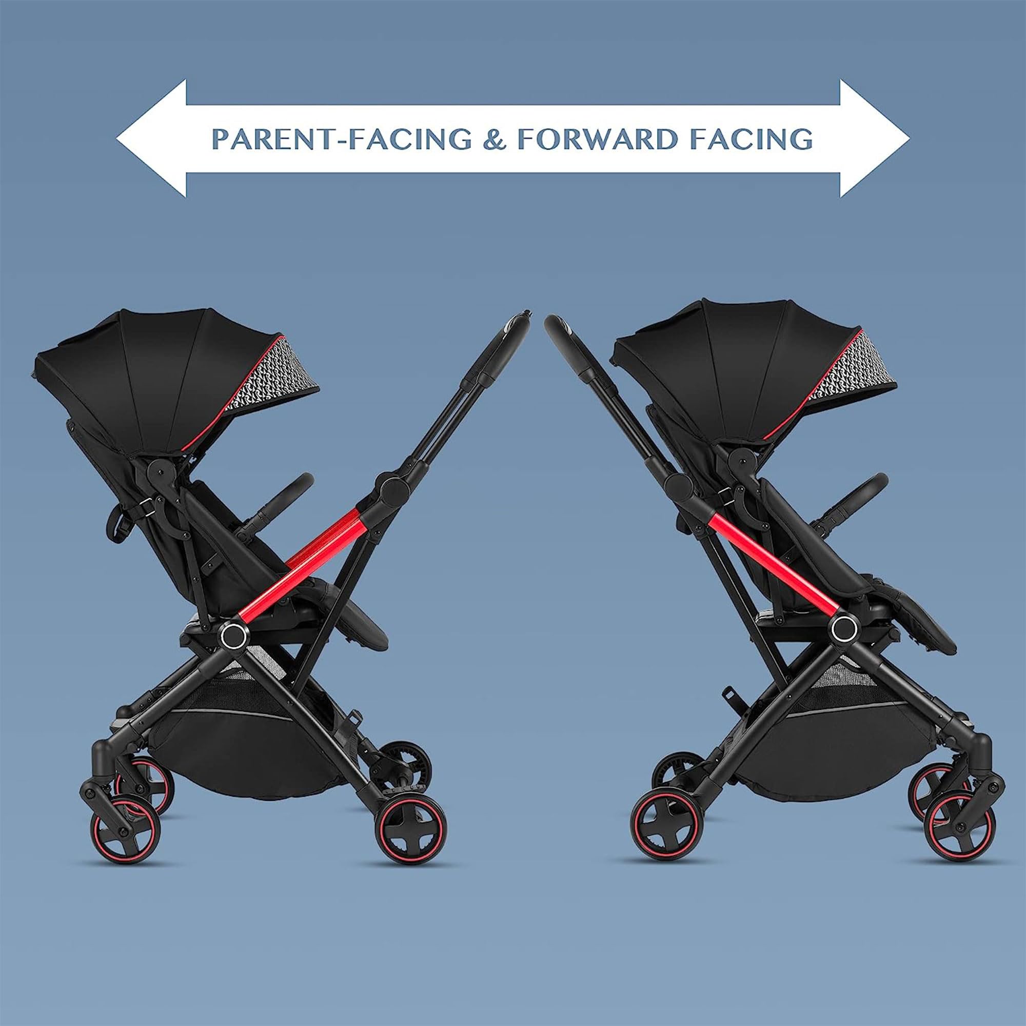 RoyalBaby Lightweight Baby Stroller w/ Compact Fold Travel Stroller Design, Plane-Friendly Stroller for Toddlers & Infants, Oversize Canopy & Visor