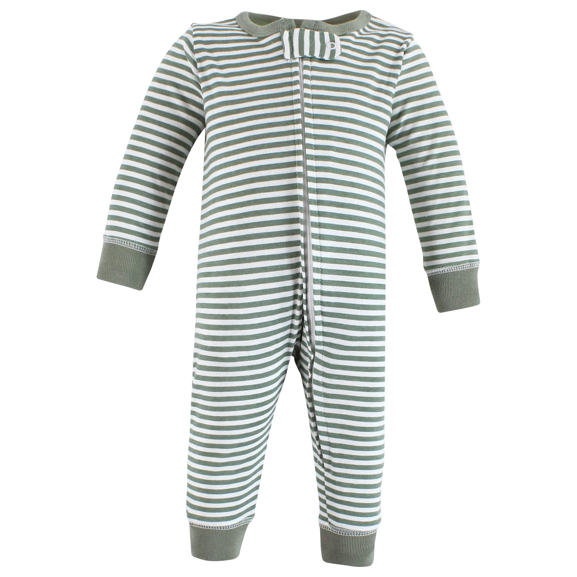 Hudson Baby Unisex Baby Cotton Sleep and Play, Blue Green Dino, 6-9 Months