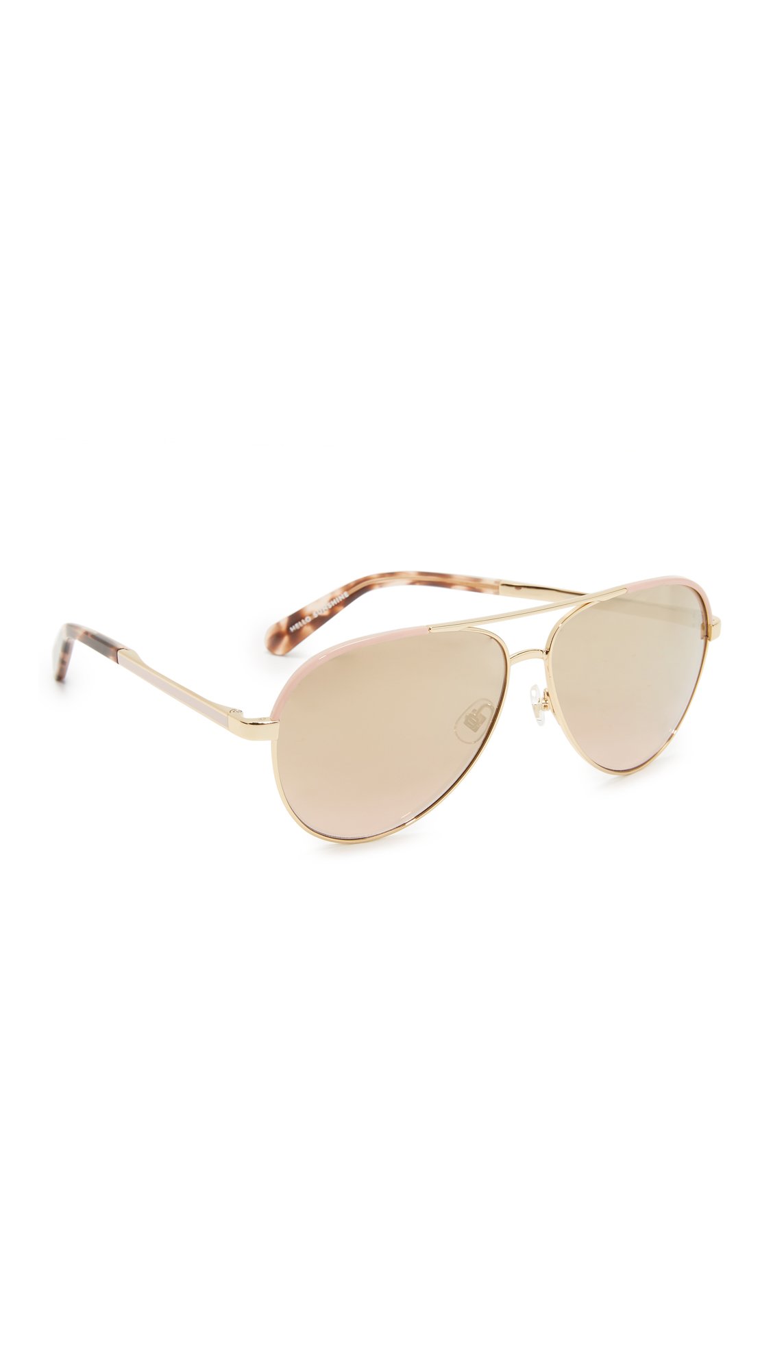 Kate Spade Sunglasses (Safilo Group) Women's Amarissa Aviator Sunglasses, Gold Pink/Gold Gradient Pink, 59 mm
