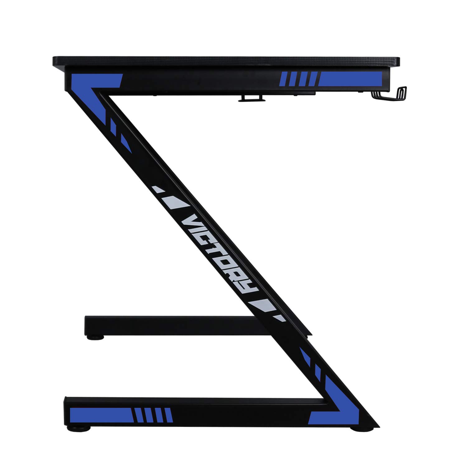Kazila Gaming Desk Computer Table for Home Office Sturdy Desk with Cup Holder, Headphone Hook Gamer Workstation Laptop PC Desk,Blue