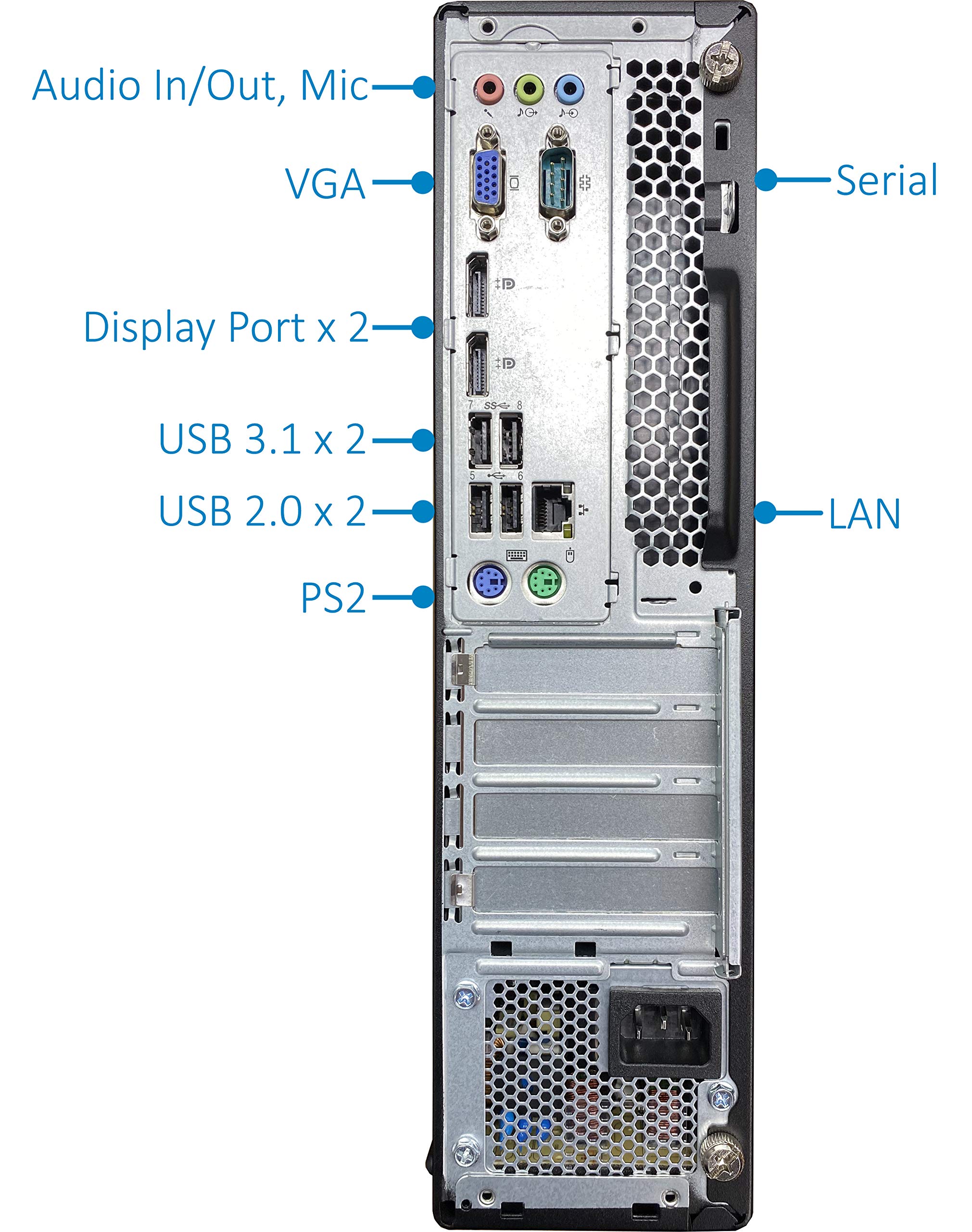 Lenovo ThinkCentre M910S SFF Desktop Computer - Intel i5-7500 Upto 3.8GHz, 8GB Ram, 1TB SSD, AC Wi-Fi, Bluetooth, VGA, DisplayPort, HDMI, DVD-RW, SD-Card Reader - Windows 10 Pro (Renewed)