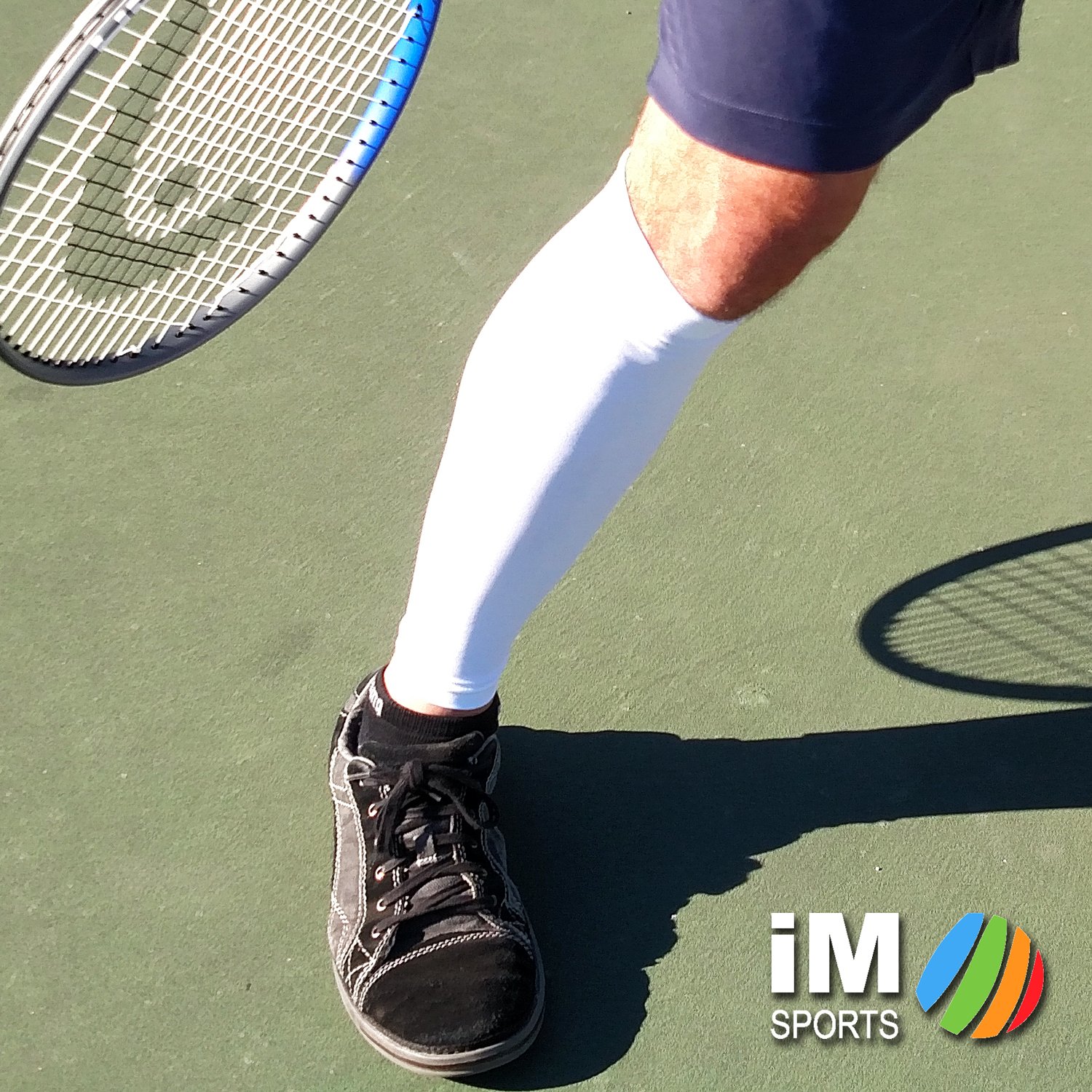 iM Sports BASELINE Tennis Calf Compression Sleeve + Reduce Injury + Unisex + Made in USA - Brown - X-Small/Small - Single