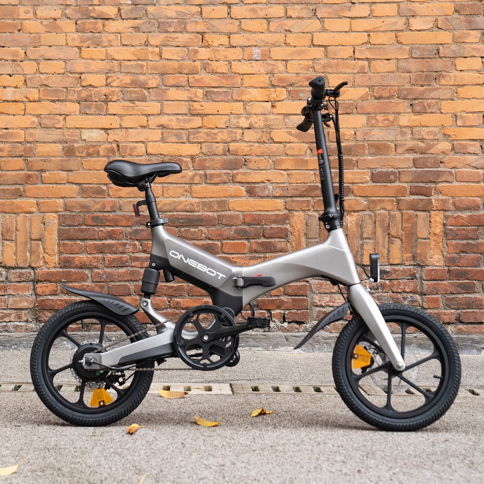 ONEBOT Electric Bike S7 Aviation Ultra-Light Magnesium Folding Electric Bicycle with Pedals 16" Wheels Ebike with Rear Shock Absorber (Black)